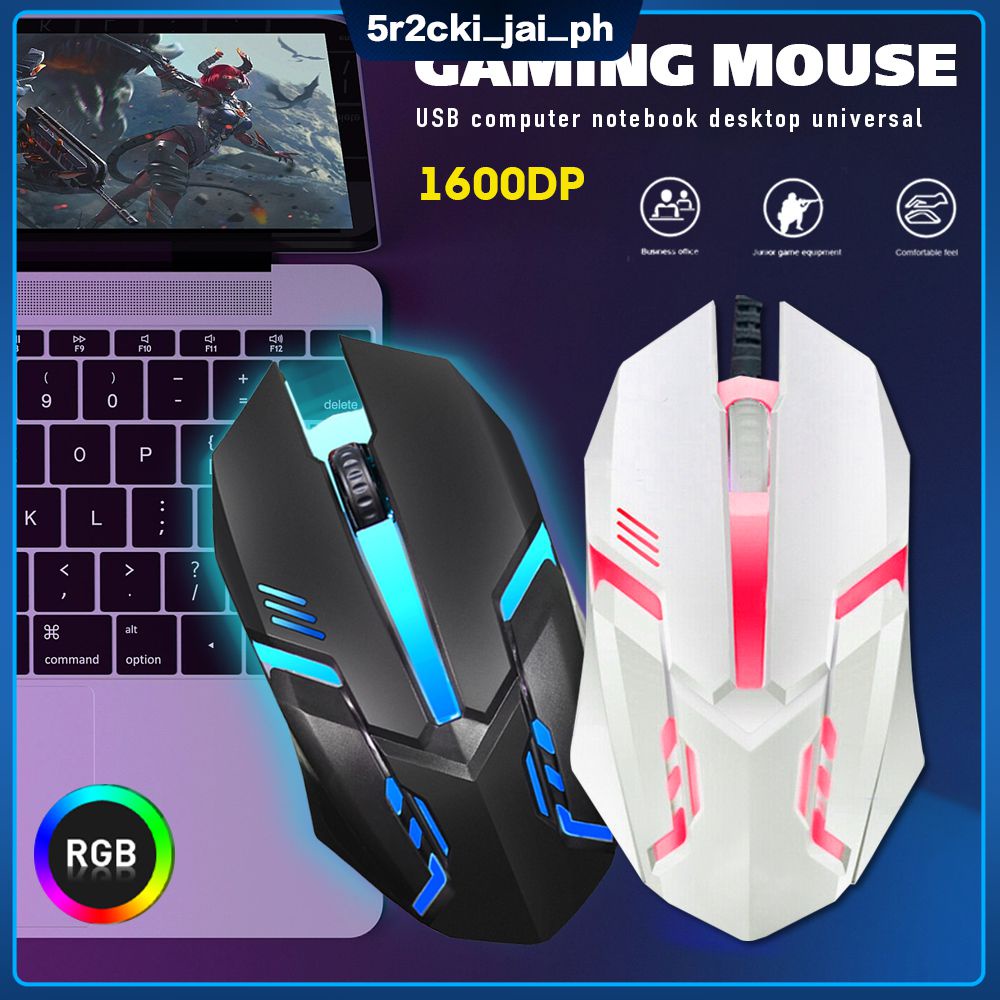 Wired Mouse Gaming Mouse Rechargeable Rgb Usb Optical Ergonomic Gaming