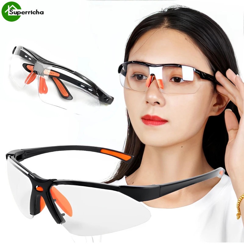 Clear Windproof Cycling Glasses Eye Protection Safety Goggles Men Women ...