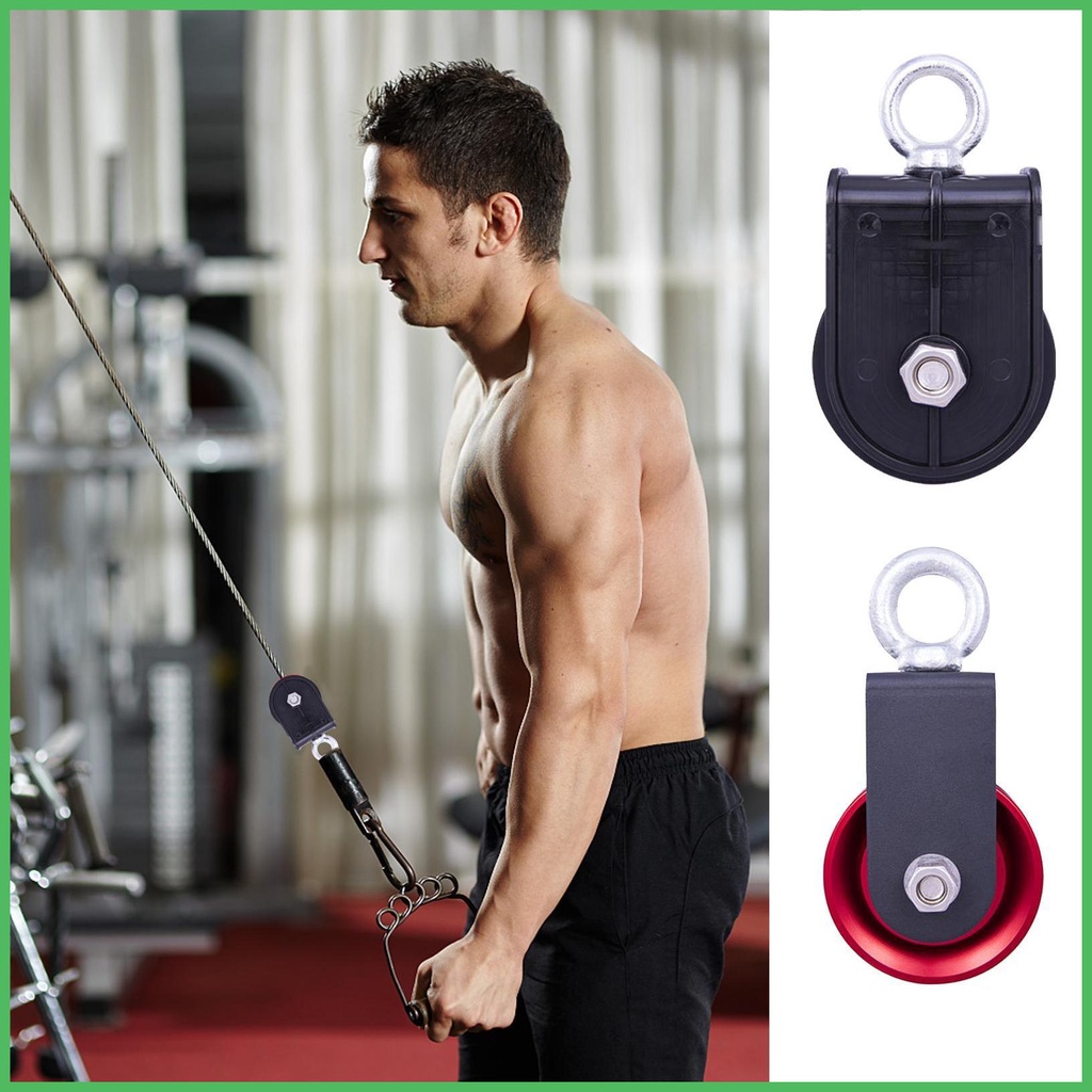 Fitness Pulley Tricep Pulley System Silent 360 Rotating Paracord Pulley ...