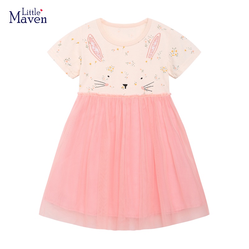 Little Maven 2-7 Years Dress for Girls Children Clothes Summer Cotton ...