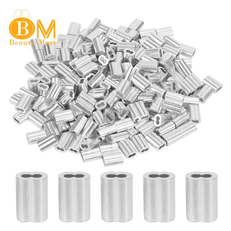 200PCS 1/16 Inch Cable Ferrule Set Aluminum Alloy Crimping Loop Sleeve ...