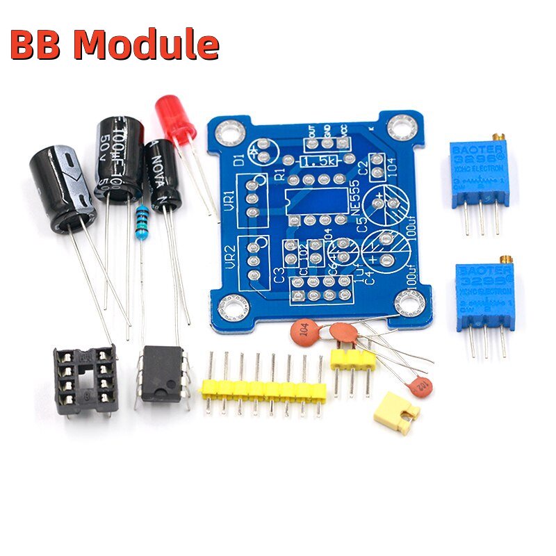 NE555 Pulse Frequency Duty Cycle Square Wave Rectangular Wave Signal ...