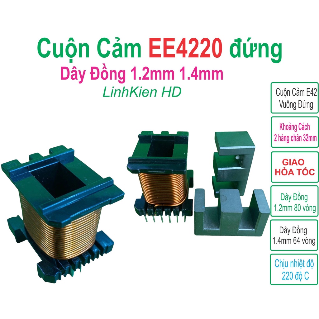 Inductor E42x20 (6 +6 pins) Pre-wound Copper Wire 1.2mm - 1.4mm ...