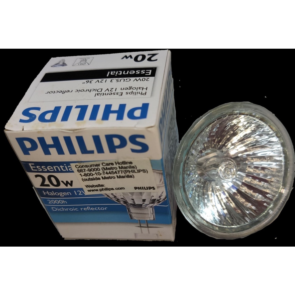 Philips Halogen Bulb 20W 12V MR-16, MR16 Halogen Lamp 20W 12V, Dichroic ...