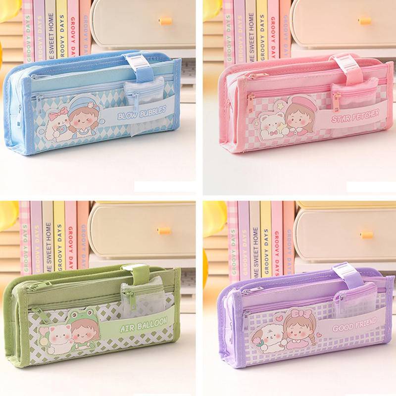 Large Capacity Pencil Case Kawaii girl Pencil Cases School Students Pen ...