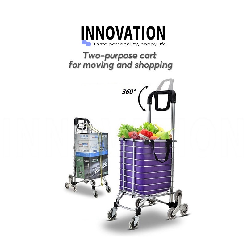 Foldable shopping trolley 8 wheels/ shopping cart / Grocery shopping ...
