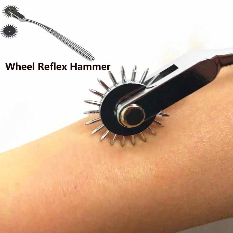 Wartenberg Pin Wheel Reflex Hammer Deluxe Medical Diagnostic Hammer BDSM Gear Roller Rolling ...