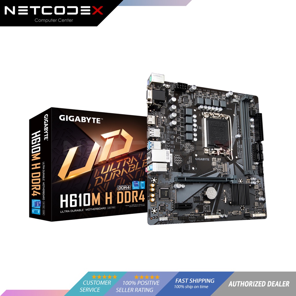 Gigabyte H610M H DDR4 LGA1700 12th Gen Alder Lake Intel Micro ATX ...