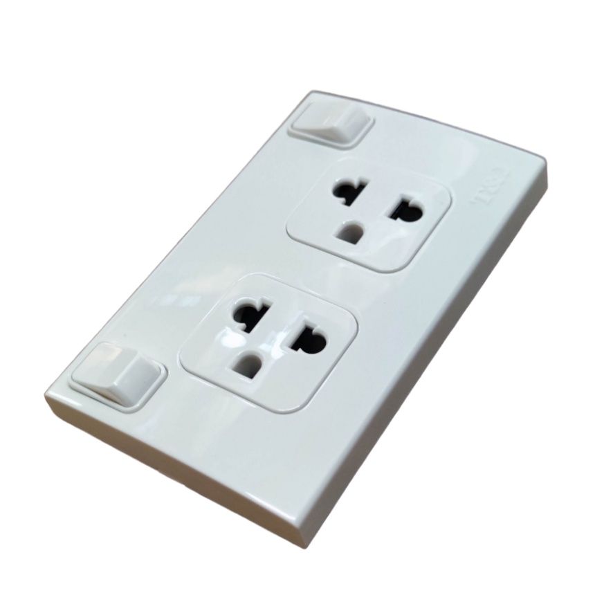 T&J Duplex Universal Outlet with Individual Switch 10A 250V - W816UV2S ...