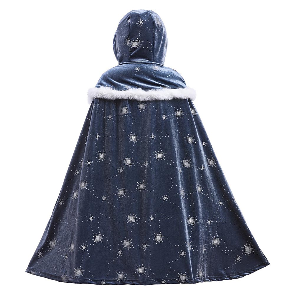 Zedecow Snow Queen Costume Cape for Kids Girls Snow Queen Outfit Cape ...