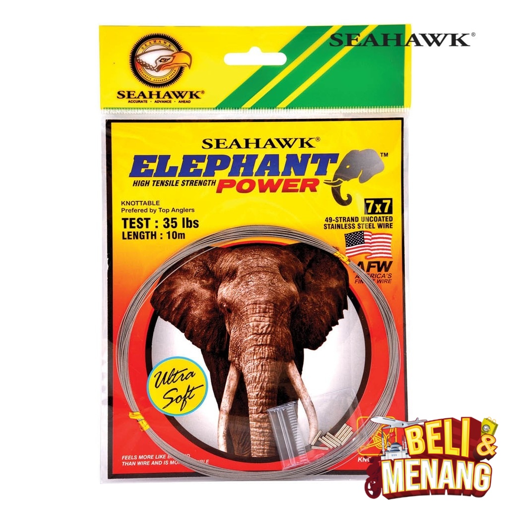 Seahawk 7x7 AFW Elephant Power Wires 49 Strand Uncoated Stainless Steel ...