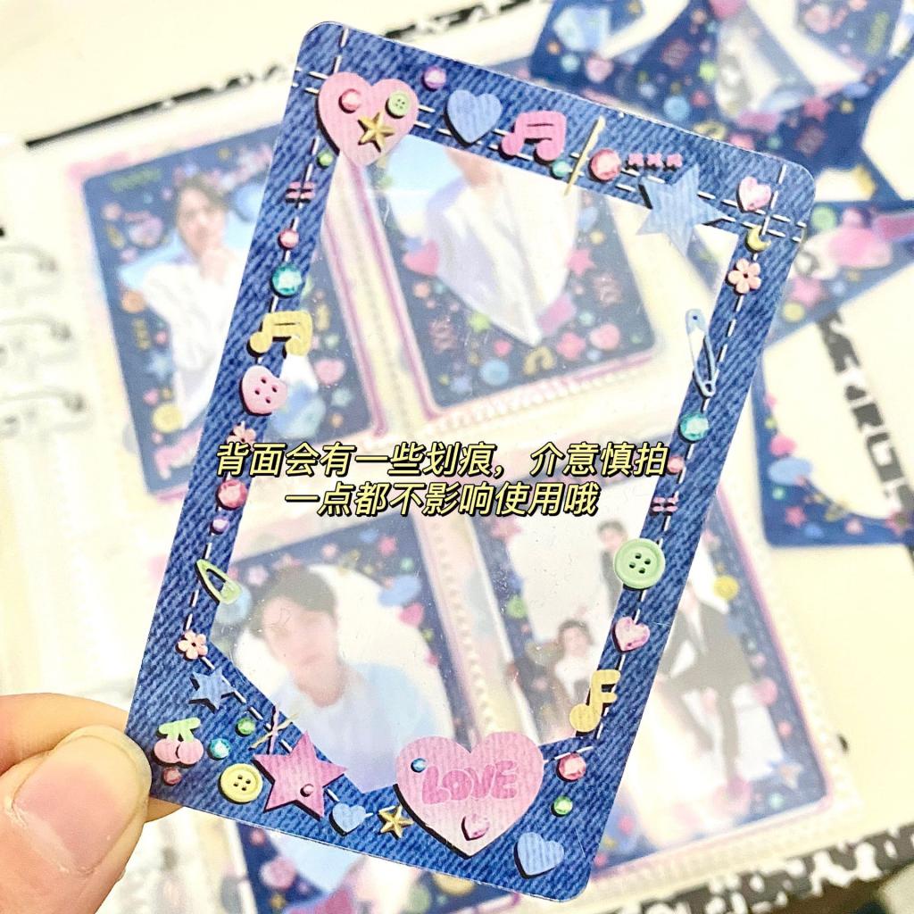 Steve Original y2k Denim Style Transparent Card Color Diamond Hairpin ...