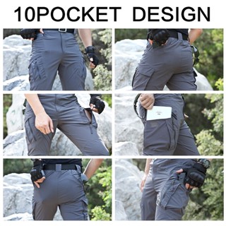 Mens Flex Ripstop Tactical Pants IX9 Combat Stretch Trousers Waterproof Casual Hiking Work Pant ...
