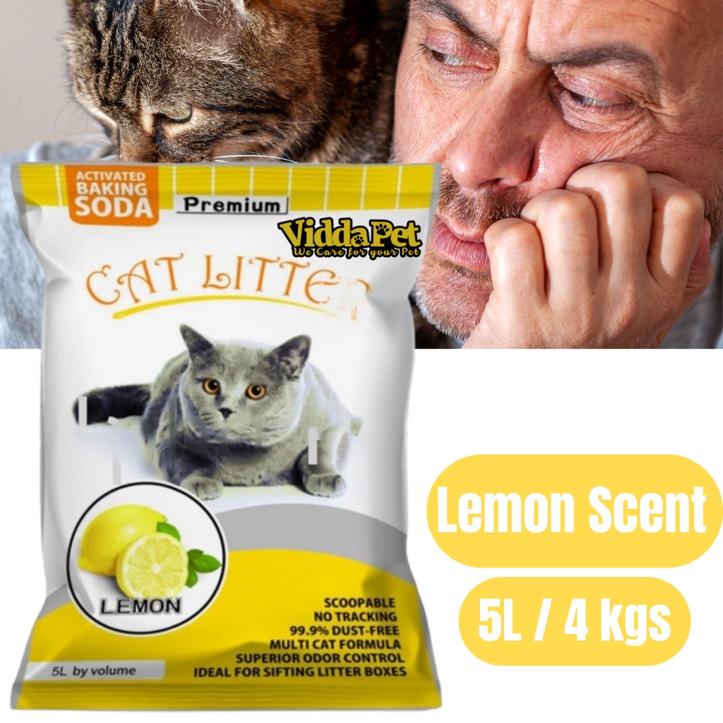 Viddavet cat sand litter lemon scent 5L/4kgs premium cat litter fast ...