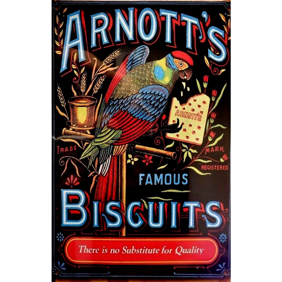 ARNOTTS BISCUITS Retro Metal Sign Vintage Tin Shed Garage Bar Man Cave ...