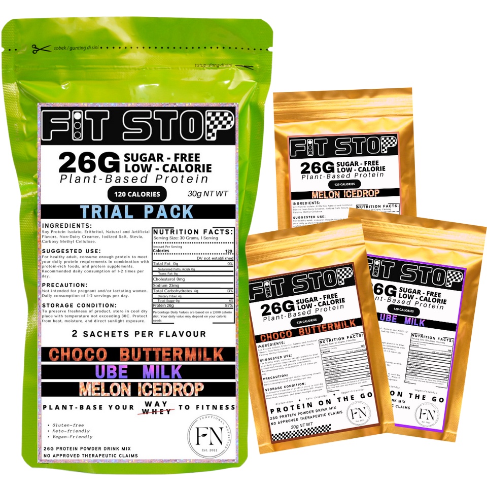 Fit Stop Soy Protein Powder Trial Pack | Shopee Philippines