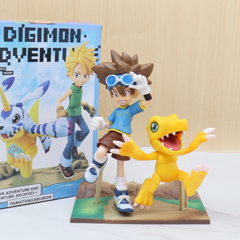 17cm Japan Anime Bandai Digimon Adventure Yagami Taichi Agumon DXF ...