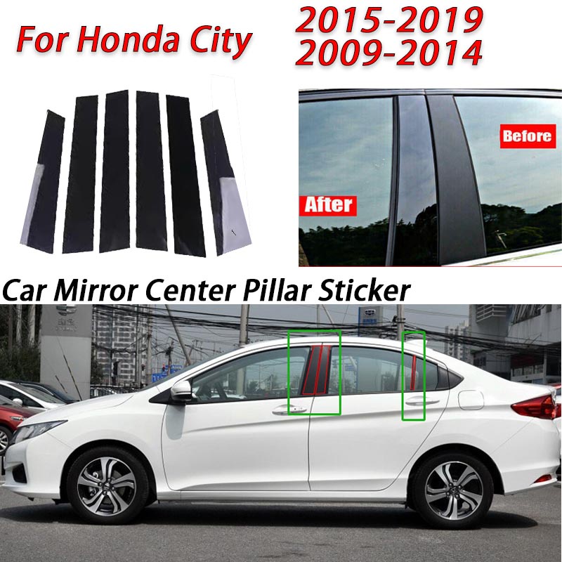 Honda City Glossy Black Car Door Window Center Column B C Pillar Post ...