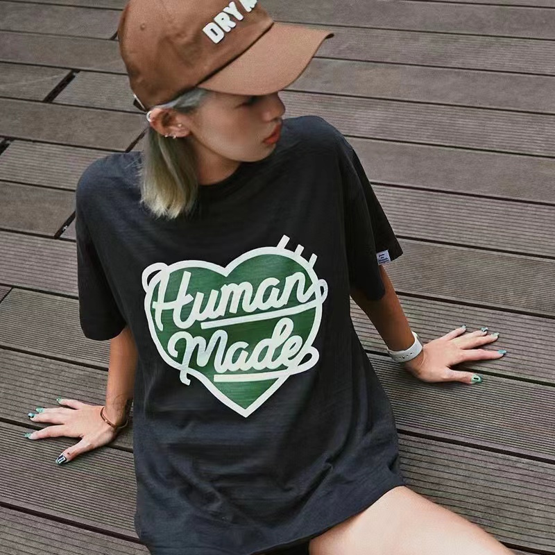 Human Made Summer Love Short Sleeve Male and Female Couple T-shirt ...