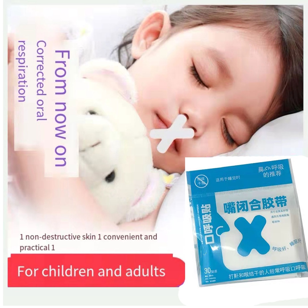 30Pcs Sleep Strips Advanced Gentle Mouth Tape Nose Sleeping Less Mouth Breathing | Shopee ...