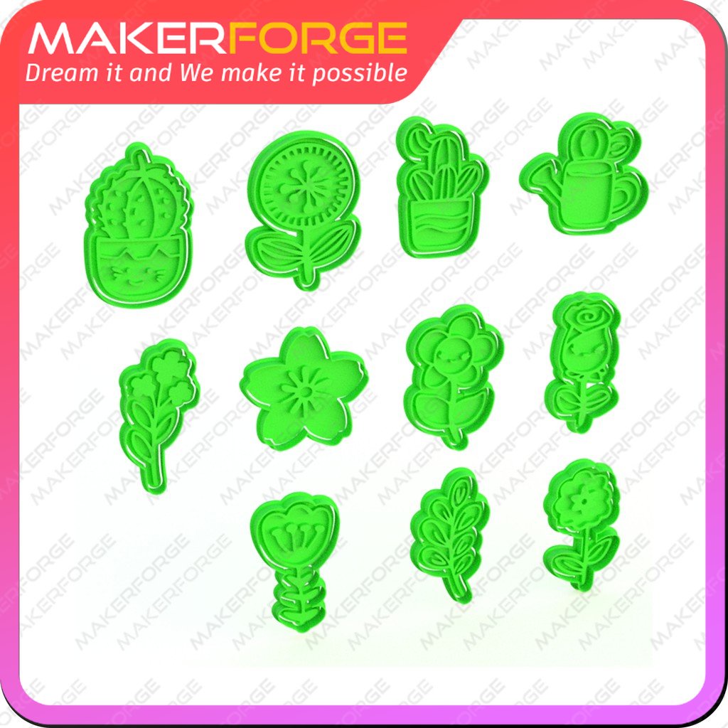 Flower Cutter Fondant Cutter Clay Cutter Cookie | Flowers Succulent ...