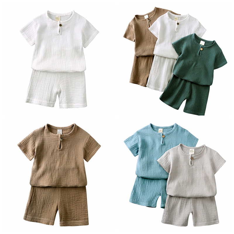 1-8Years Kids Clothes Set Short Sleeve Tshirt+Shorts Boys Summer ...