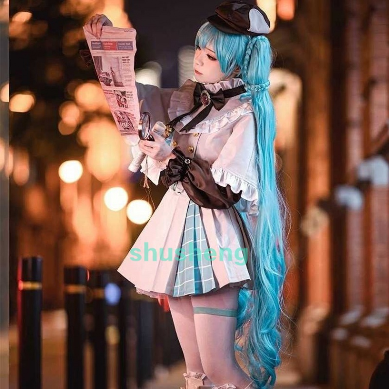 Hatsune miku cos Clothing Girl Detective Little Cloak Costume cosplay ...