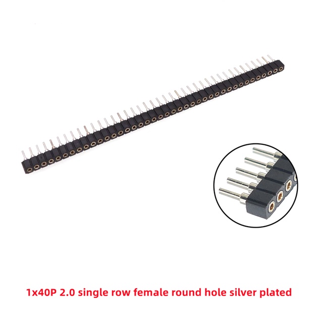 5 Pcs Round Hole Pin Header 2.54MM Pitch Row Female/Male, Single Row ... 5 Pcs Round Hole Pin Header 2.54MM Pitch Row Female/Male, Single Row ...
