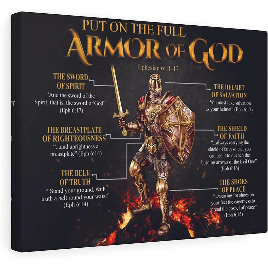 Armor of God Knight Poster Home Decor Canvas Wall Art Decor Home Canvas ...