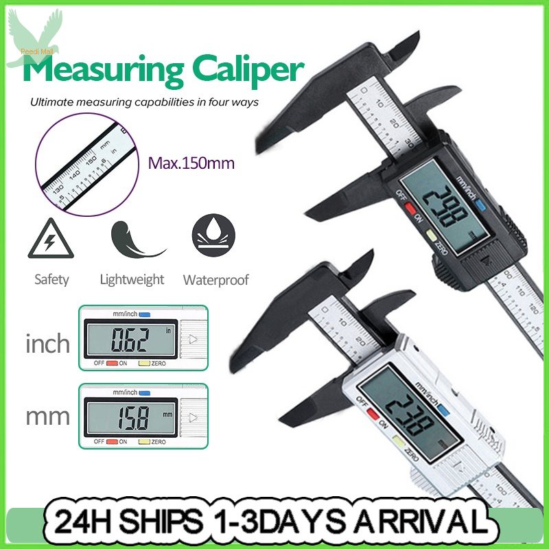 Digital Calipers 0-150mm Vernier Caliper Digital Calipers LCD Display ...