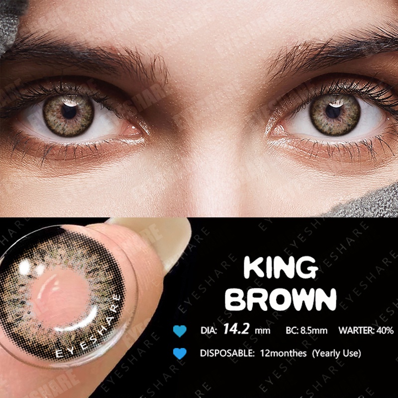 Men's Contact Lenses 1 Pair = 2 Tinted Lenses (0.00) Big Eye Makeup ...