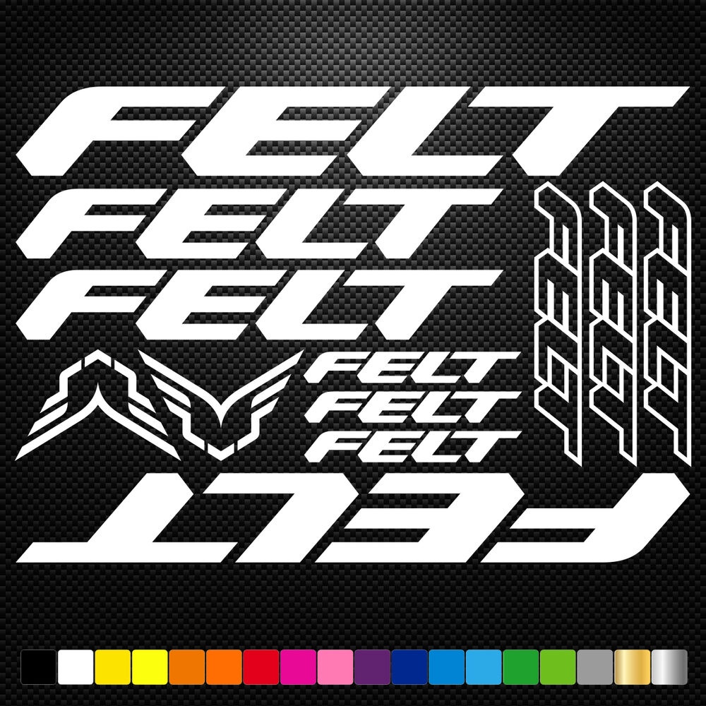 1Set FITS Felt Vinyl Decals Stickers Sheet Bike Frame Cycle Cycling ...
