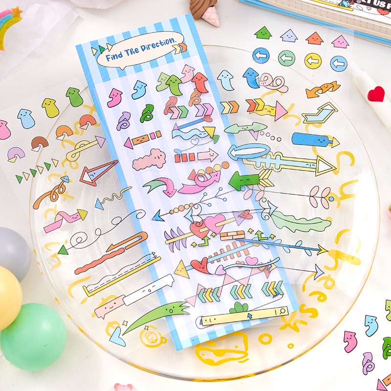 4 Sheets Waterproof PET Cartoon Kawaii Symbol Stickers for Journaling ...