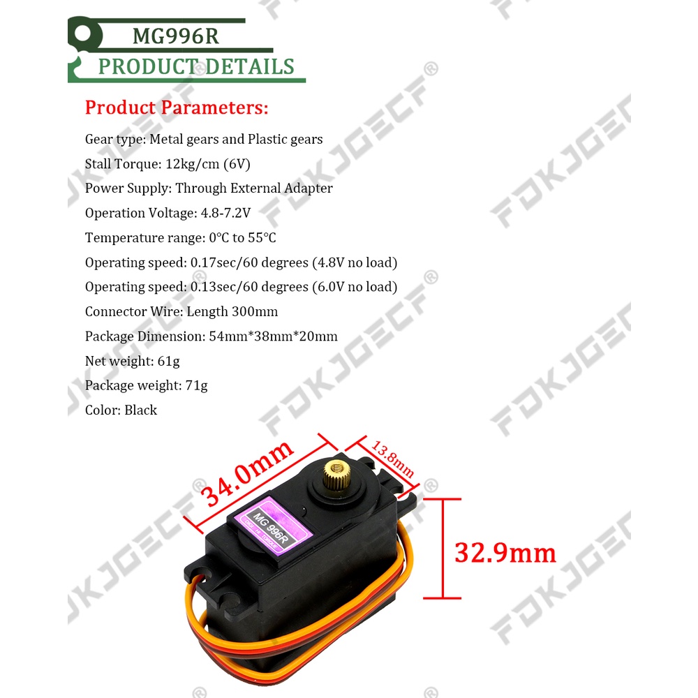 Servos Digital MG995 MG996R MG996 MG946 MG946R MG945 Servo Metal Gear ...