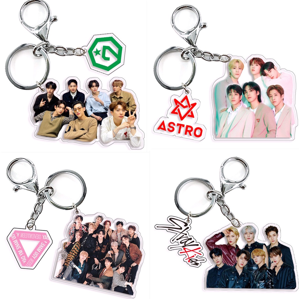 1pc BT-S EXO GOT 7 EN SEVENTEEN STRAY KIDS Acrylic Key Chain NCT TX-T ...
