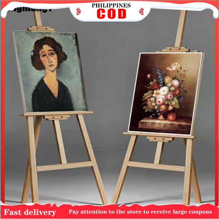 Wooden Easel Painting Display Adjustable Stand Pine Wood Frame Multiple ...