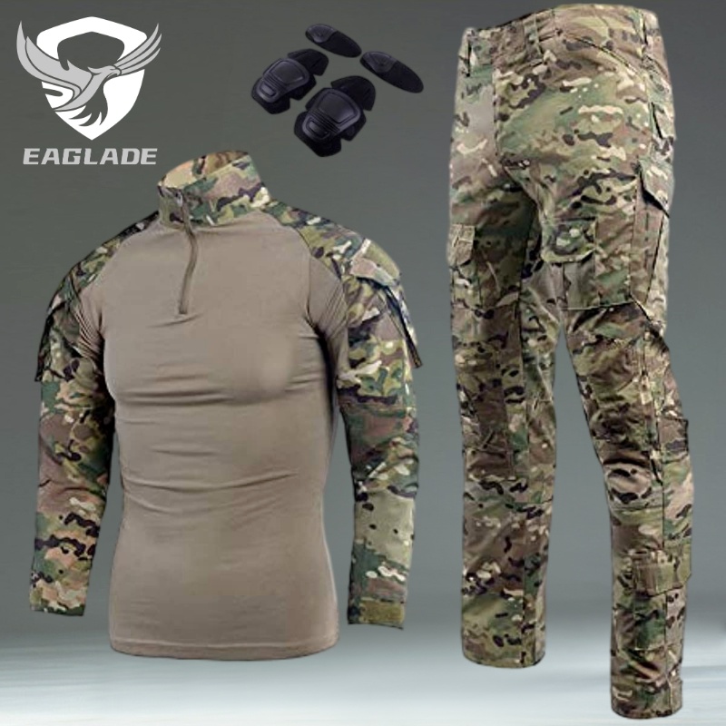 EAGLADE Tactical Uniform Suit T Shirts Pants YDJX-G2-HXTZ In Cp ...