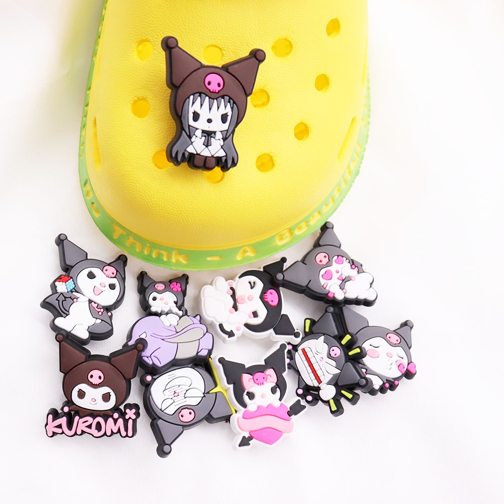 Japanese Anime Croc Charms jibbits Sanrio Jibbits Charm Kuromi Shoe ...