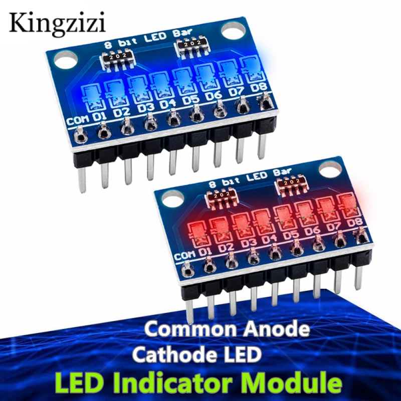 3.3V 5V 8 Bit Blue / Red Common Anode / Cathode LED Indicator Module Diy Kit For Arduino NANO ...
