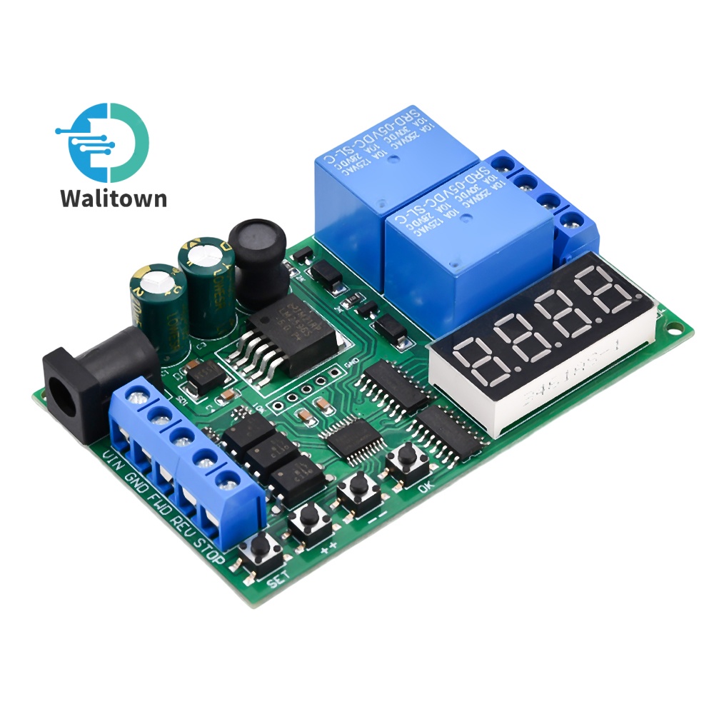 5V 24V Motor Forward/Reverse Controller Timing Delay Time Cycles Relay Motor Controller Board ...