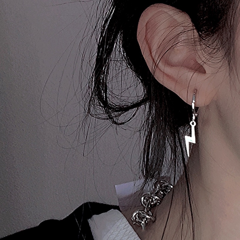 Punk Rock Fashion Lightning Drop Earring for Women Men Personality Hip ...