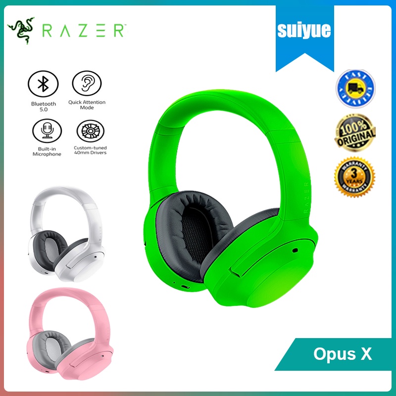 Razer Opus X Active Noise Cancellation Wireless ANC Technology with Low ...