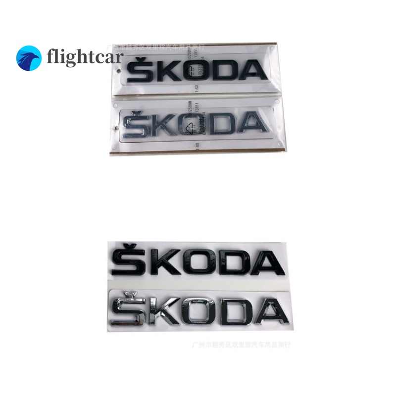 flightcar Car Rear Tail Emblem Number Letters Car Sticker For Skoda Car ...