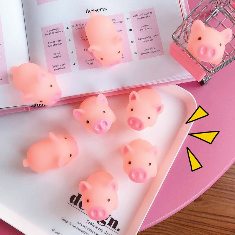 10 Pieces Mini Rubber Bath Pig Float Pigs Mini Rubber Pigs Bulk Rubber ...