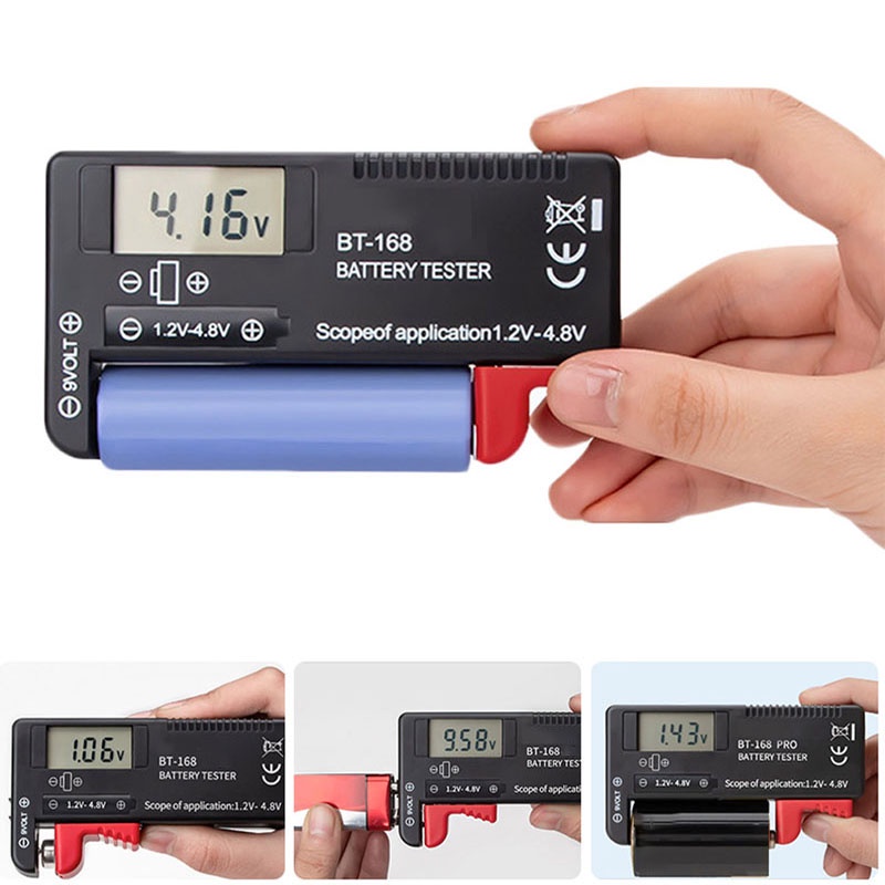 Digital Lithium Battery Capacity Tester BT-168 Checkered Load Analyzer ...