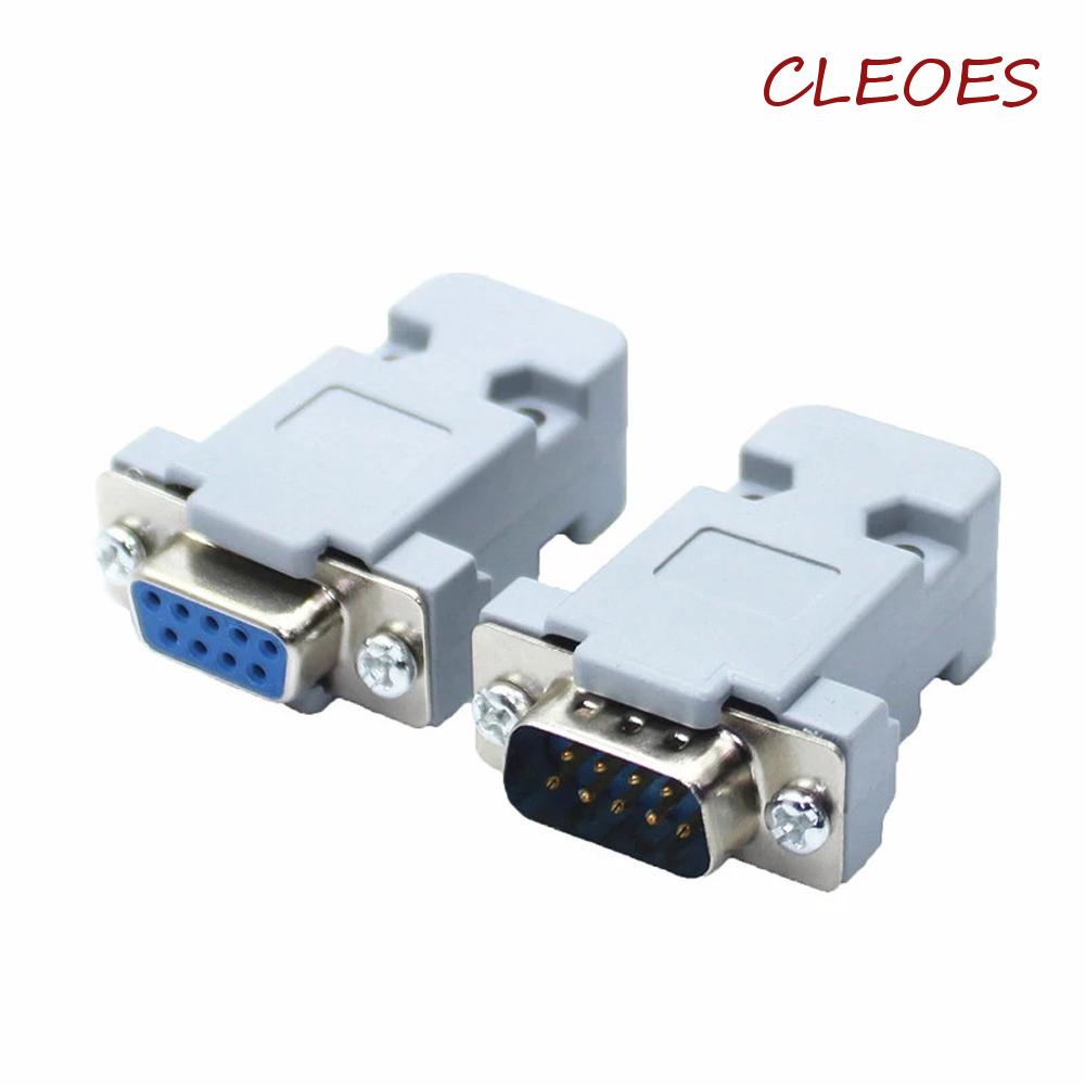 CLEOES DB9 Plug Connector Plastic Solderable D-SUB Female Male Socket ...