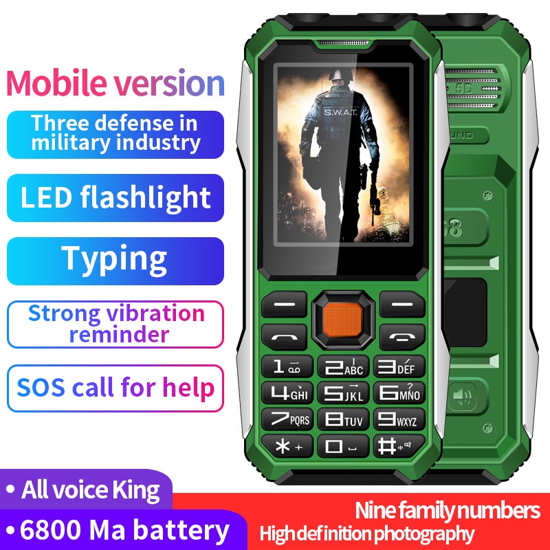 A6 Large Key Loud Super Long Standby Outdoor Three-Proof Mobile Phone ...