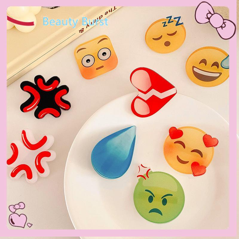 Sweat Hair Clip Speechless Hairpin Soy Bean Emoji Sweat Clip Expression ...