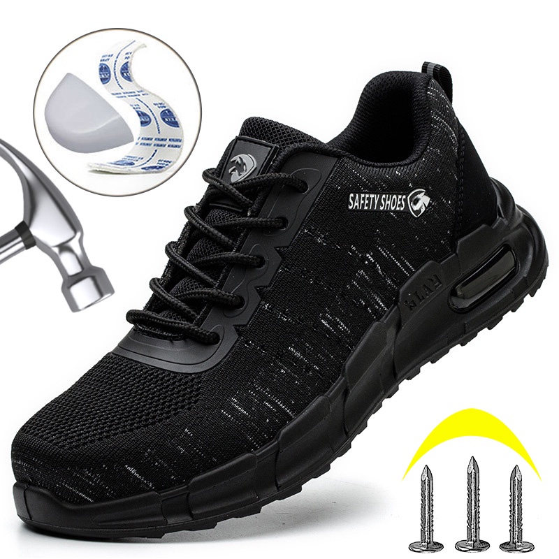 Men Safety Shoes Anti-smash Antistatic Work Safety Shoes Anti-stab ...