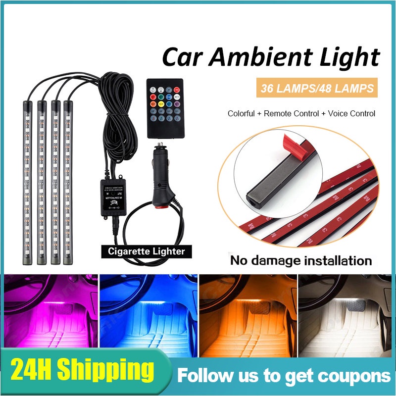 36/48 LED Automotive Car Interior Decorative Lights LED Light ...